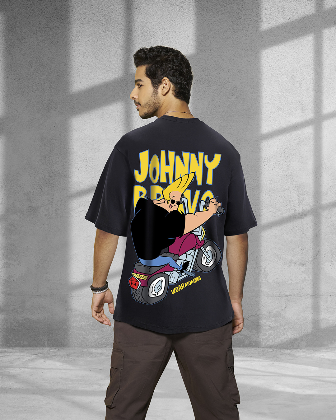 Buy Men's Black Johnny Biker Graphic Printed Oversized T-shirt Online ...