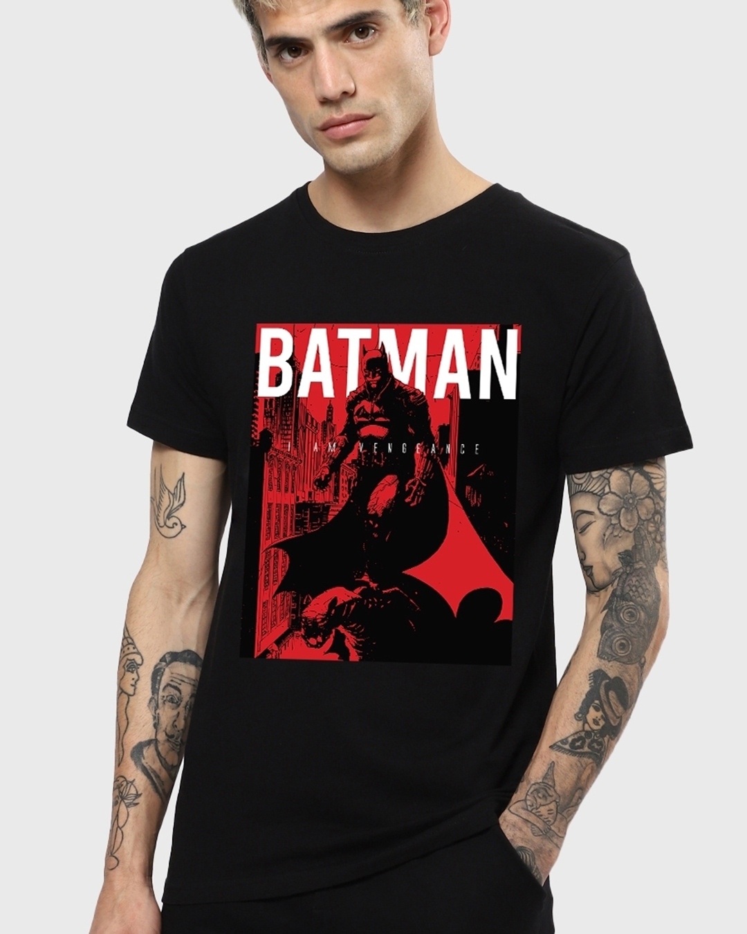 Buy Men's Black Knight Vengeance Graphic Printed T-shirt Online at Bewakoof
