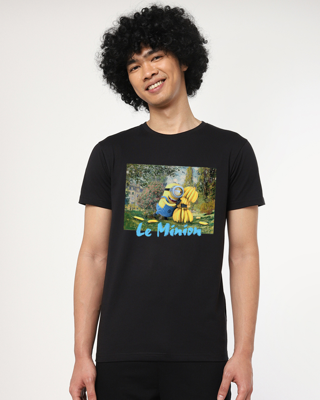 Buy Men's Black Le Minion Graphic Printed T-shirt for Men black Online ... Buy Men's Black Le Minion Graphic Printed T-shirt for Men black Online ...