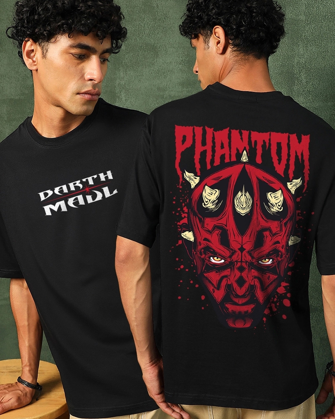 Buy Men's Black Maul Graphic Printed Oversized T-shirt Online at Bewakoof