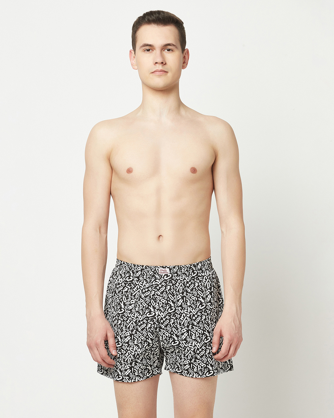 Buy Men's Black Monogram All Over Printed Boxers Online in India at ...
