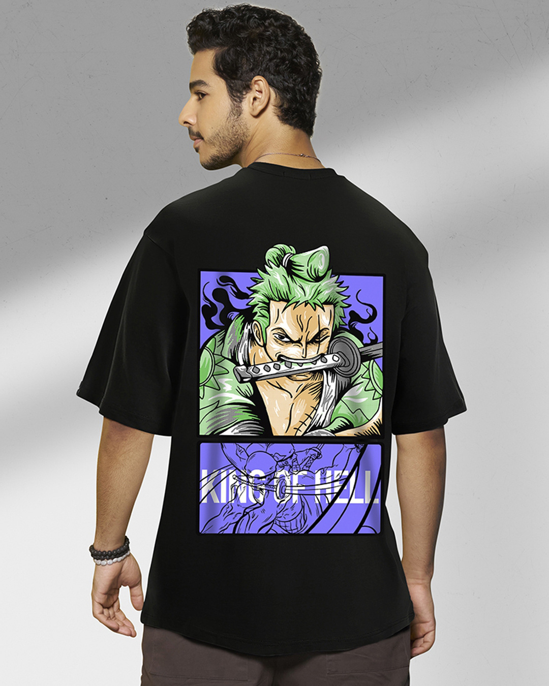 Buy Men's Black Moss Head Graphic Printed Oversized T-shirt Online at ...