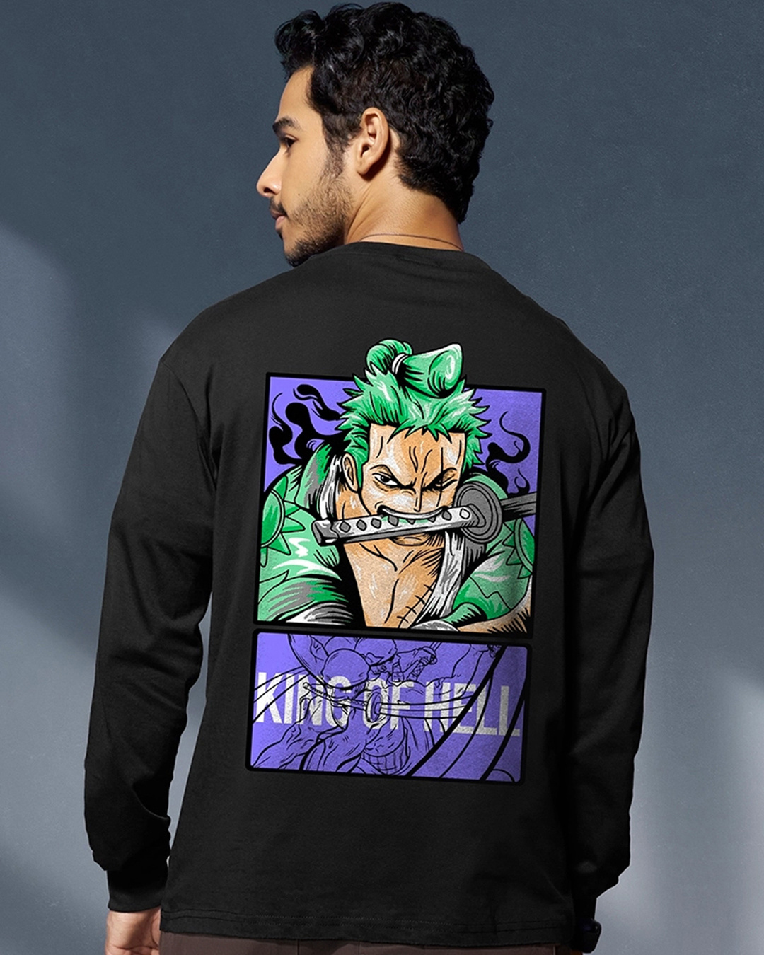 Buy Men's Black Moss Head Graphic Printed Oversized T-shirt Online at ...