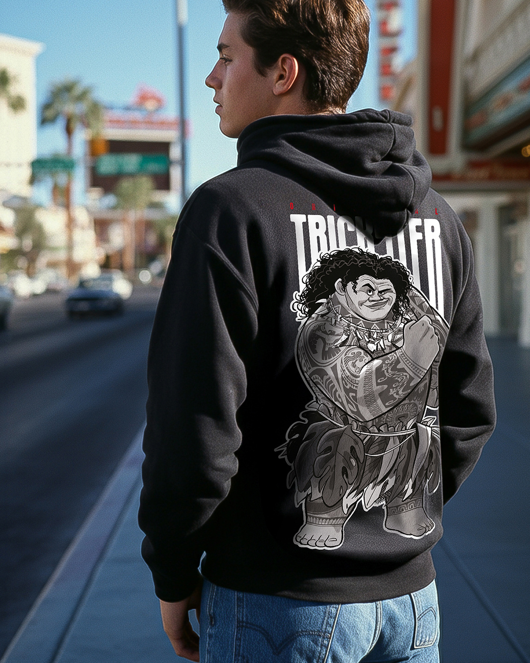 Buy Men's Black Original Trickster Graphic Printed Oversized Hoodies ...