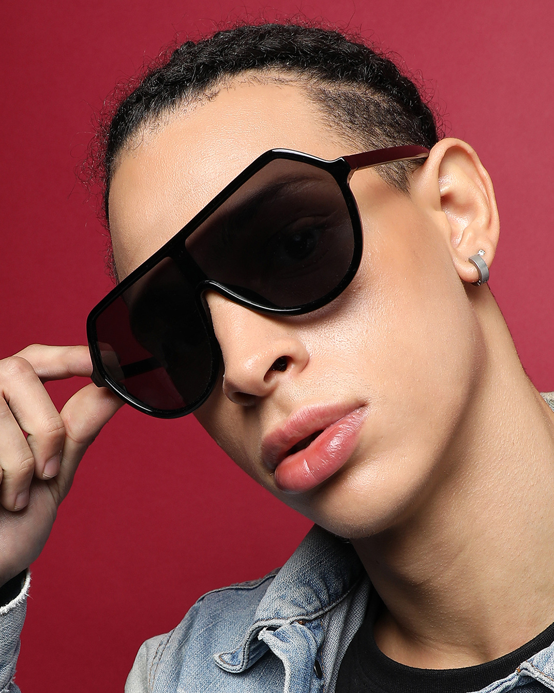 Buy Men's Black Oversized Polarised Lens Full Rim Sunglasses Online in ...