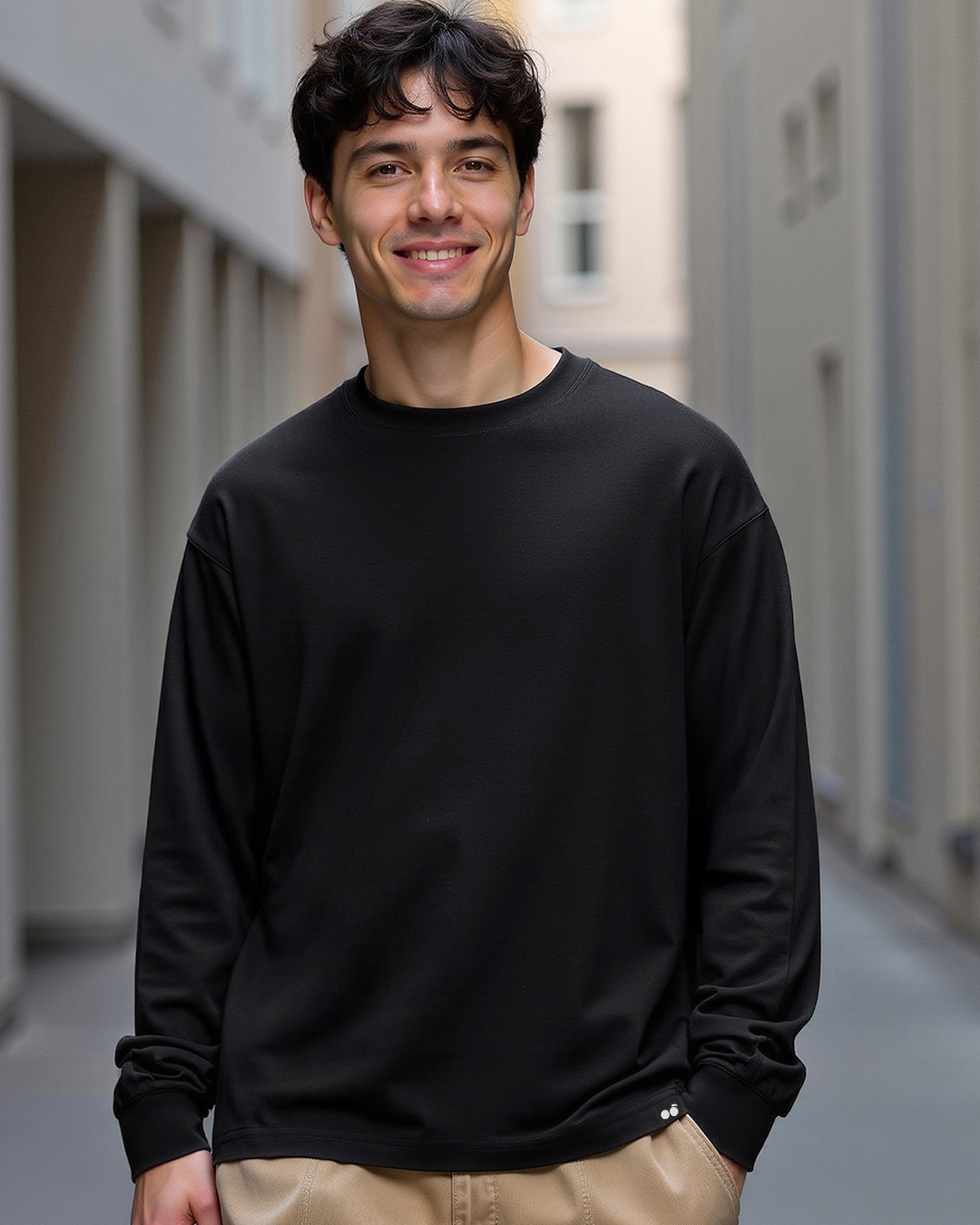 Buy Men's Black Oversized T-shirt Online at Bewakoof