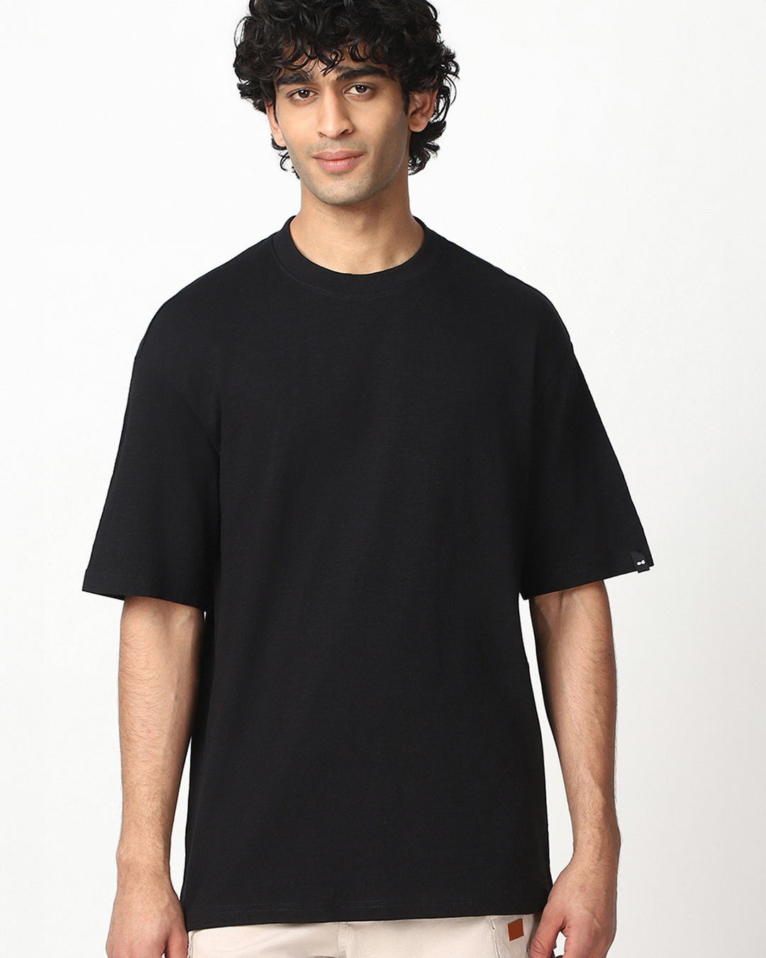Buy Men's Black Oversized T-shirt Online at Bewakoof