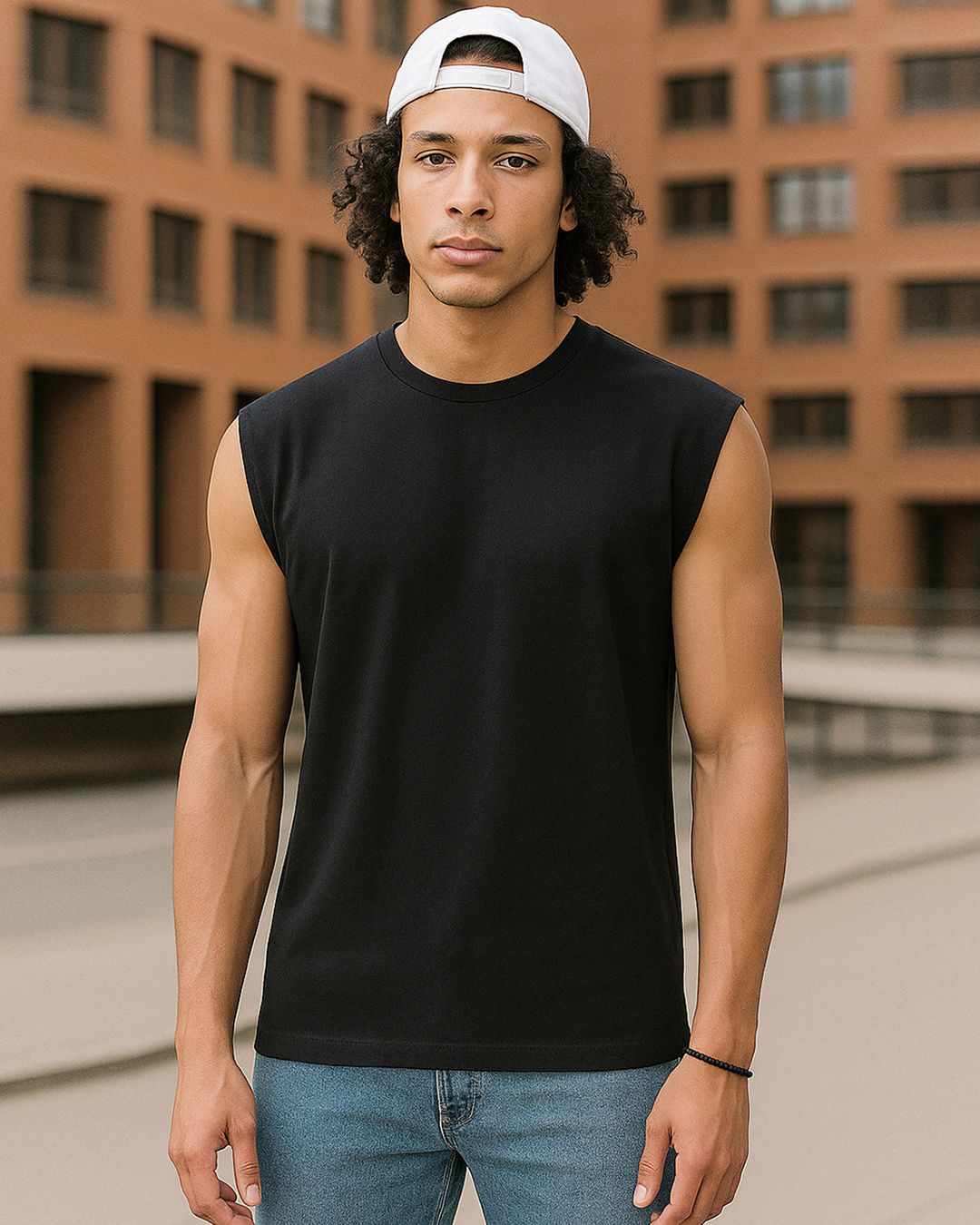 Buy Men's Black Oversized Vest Online at Bewakoof