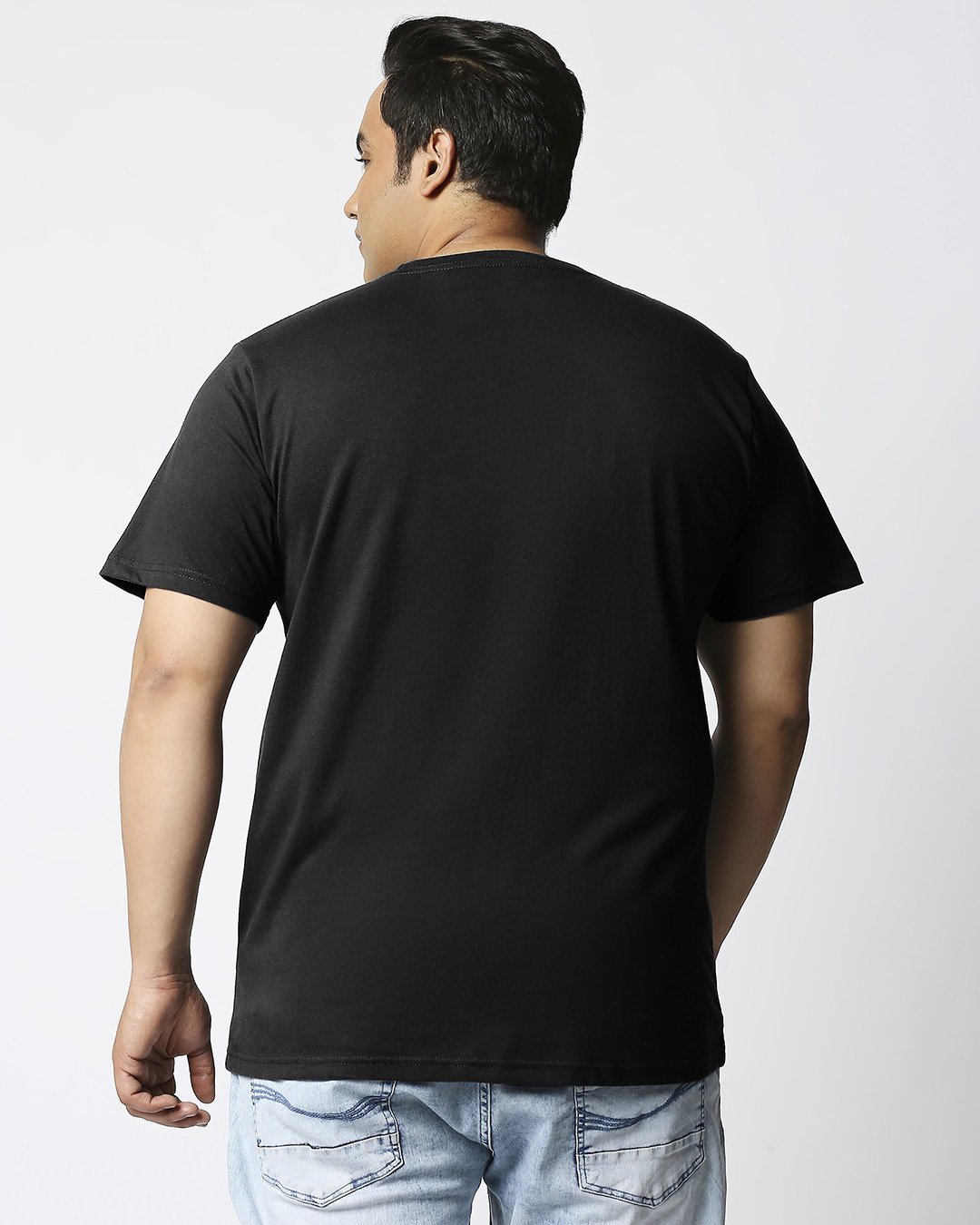 Buy Men's Black Oversized Plus Size T-shirt for Men black Online at Bewakoof