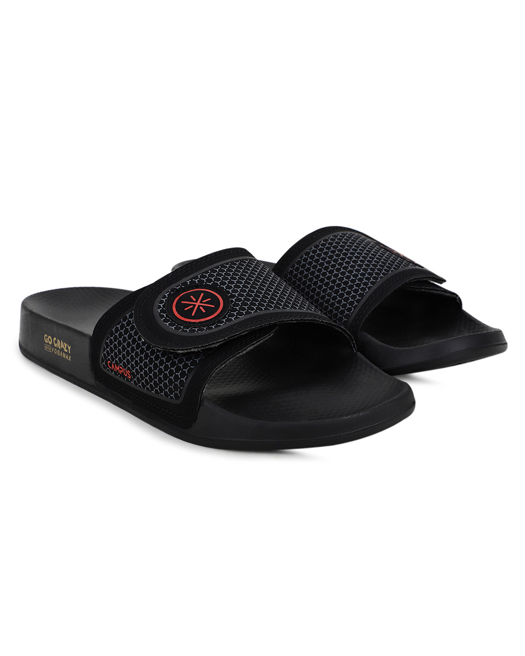 Buy Men's Black Printed Sliders Online in India at Bewakoof