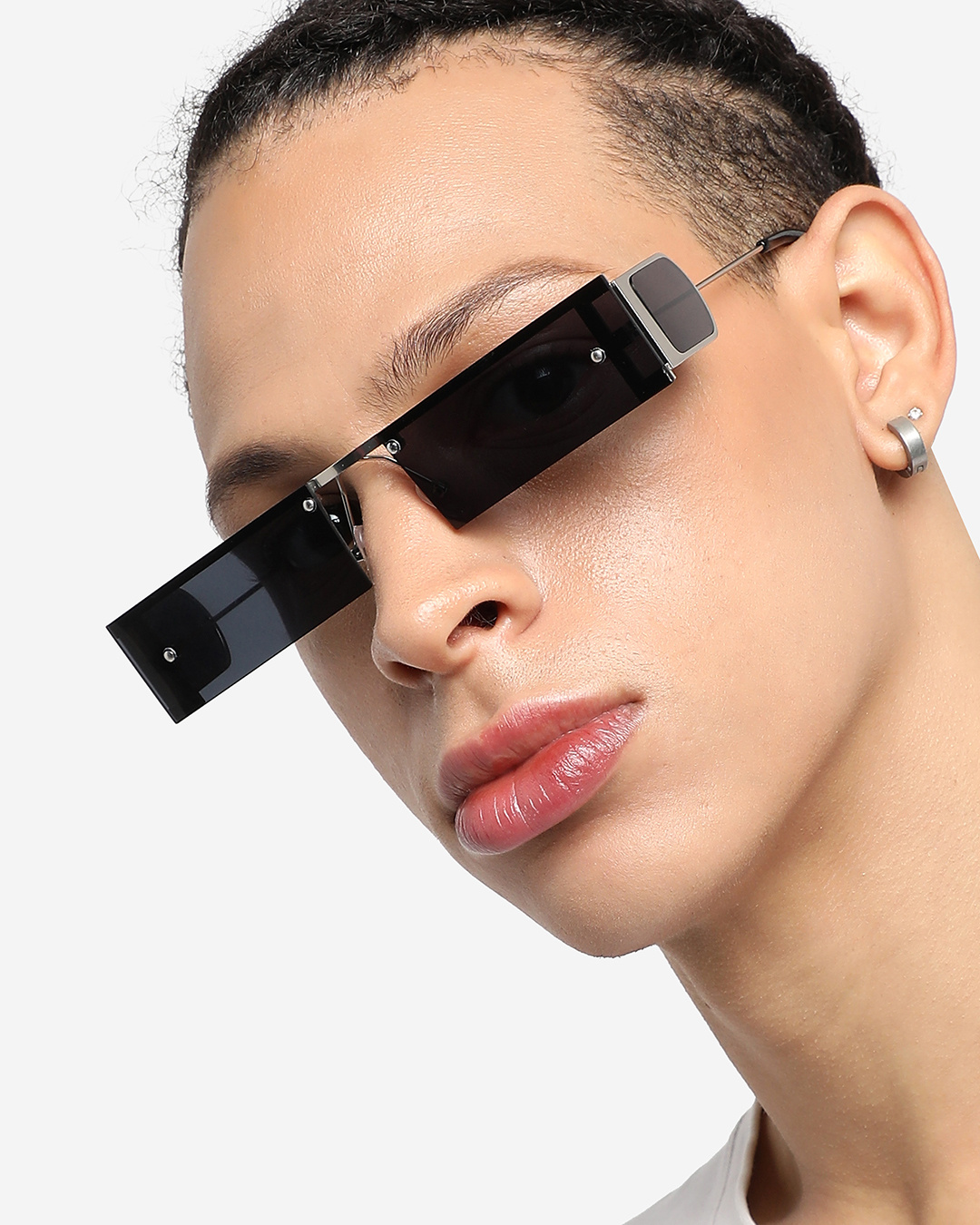 Buy Men's Black Rectangle Polarised Lens Sunglasses Online in India at ...