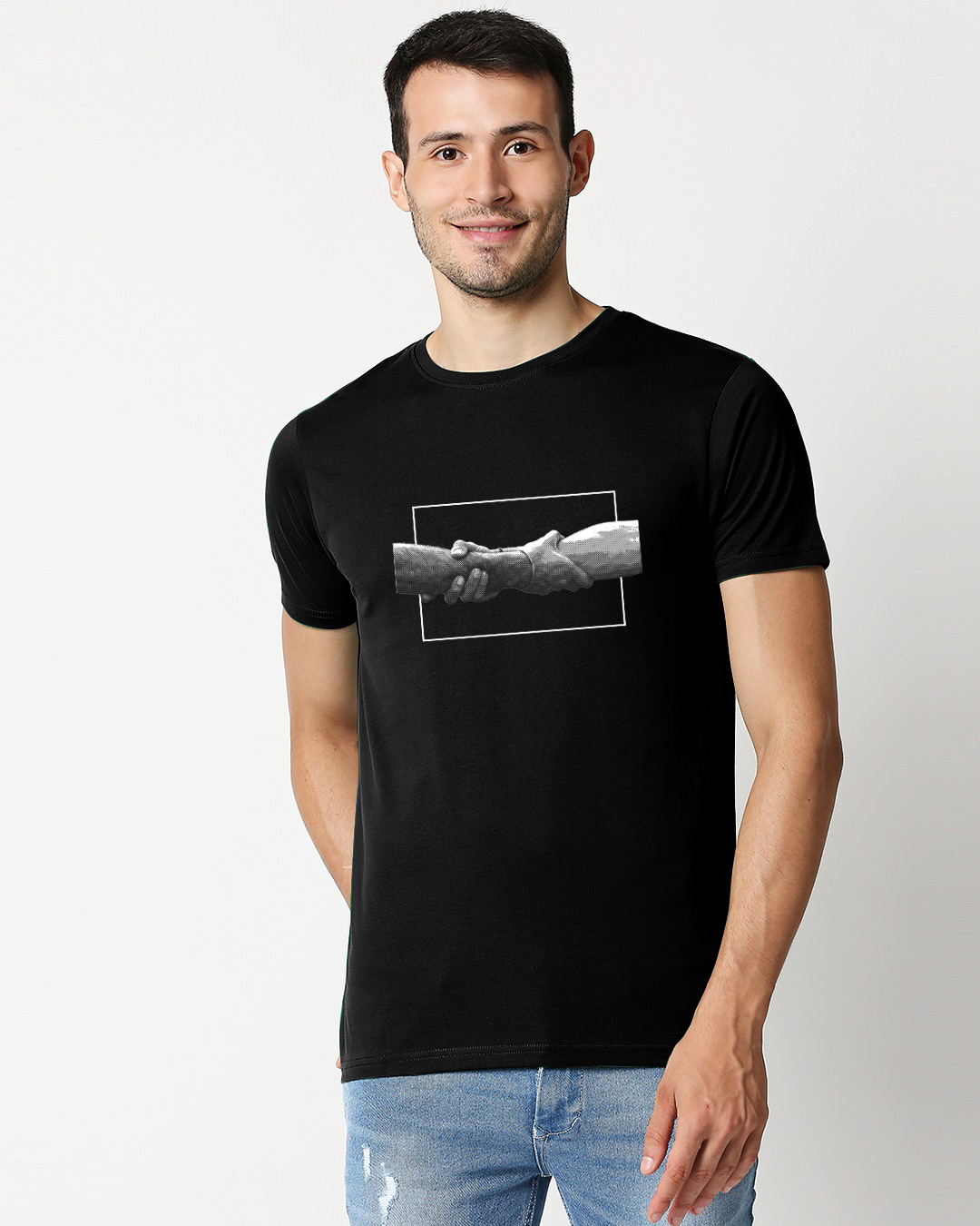 Buy Men's Black RRR Brotherwood Printed T-shirt Online at Bewakoof