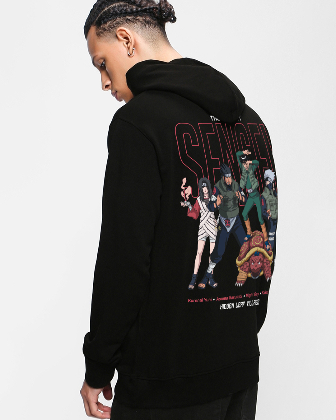 Buy Men's Black Sensei Graphic Printed Hoodies Online at Bewakoof