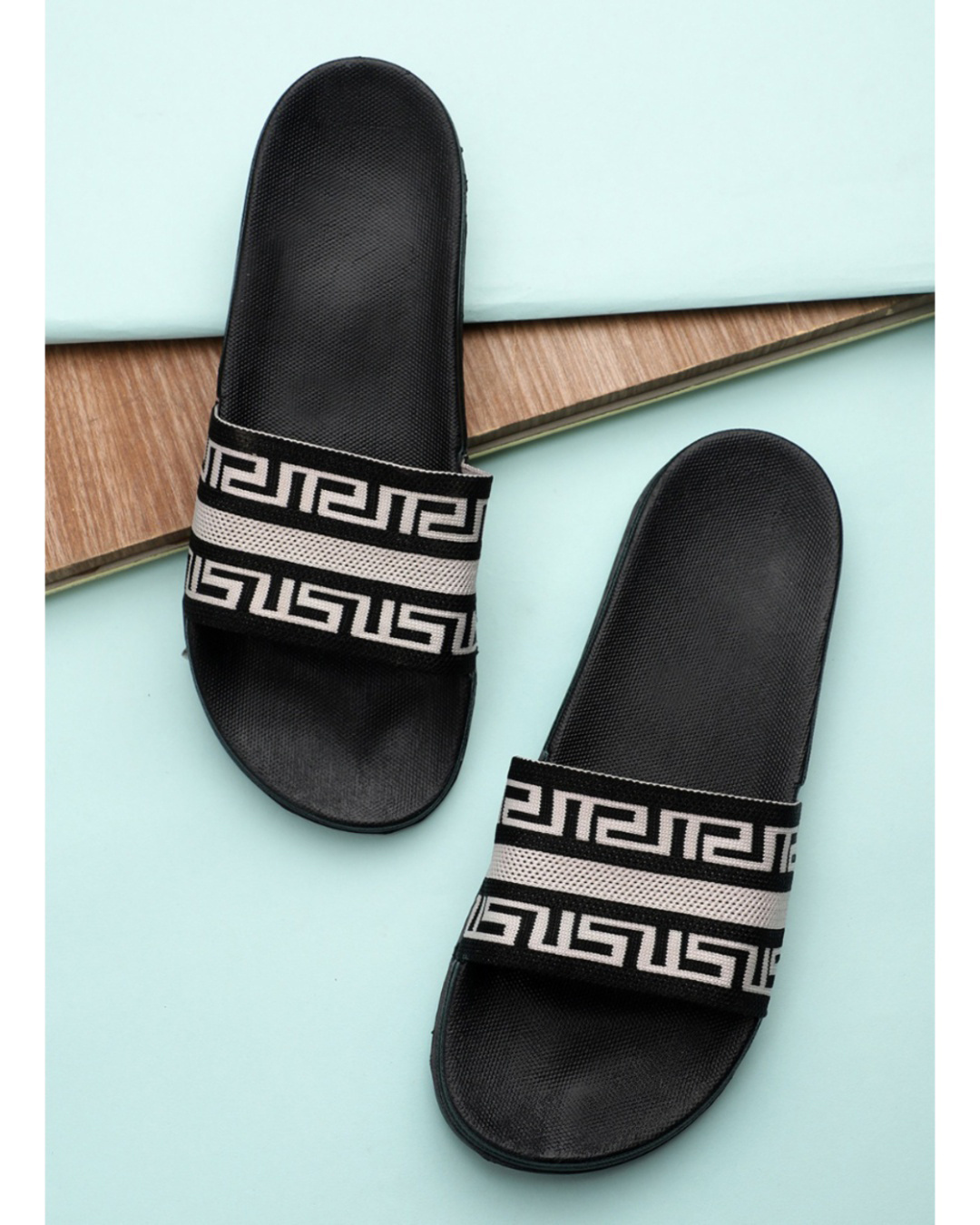 Buy Men's Black Sliders Online in India at Bewakoof