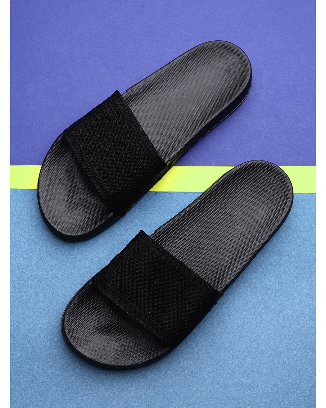 Buy Men's Black Sliders Online in India at Bewakoof