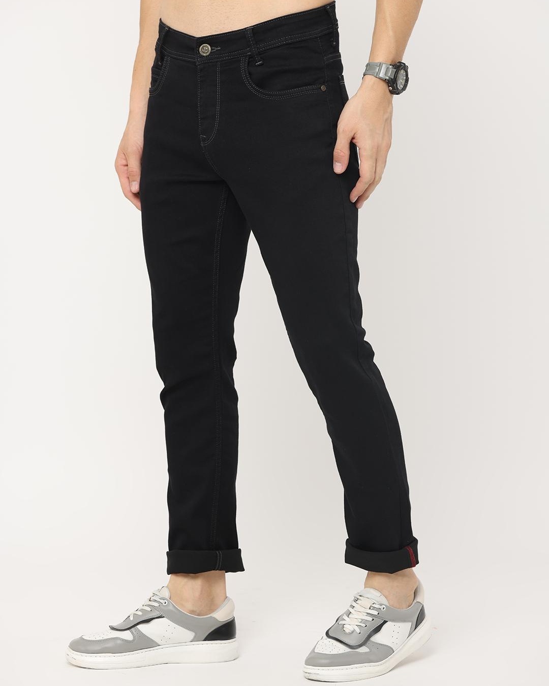 Buy Men's Black Slim Fit Jeans for Men Black Online at Bewakoof