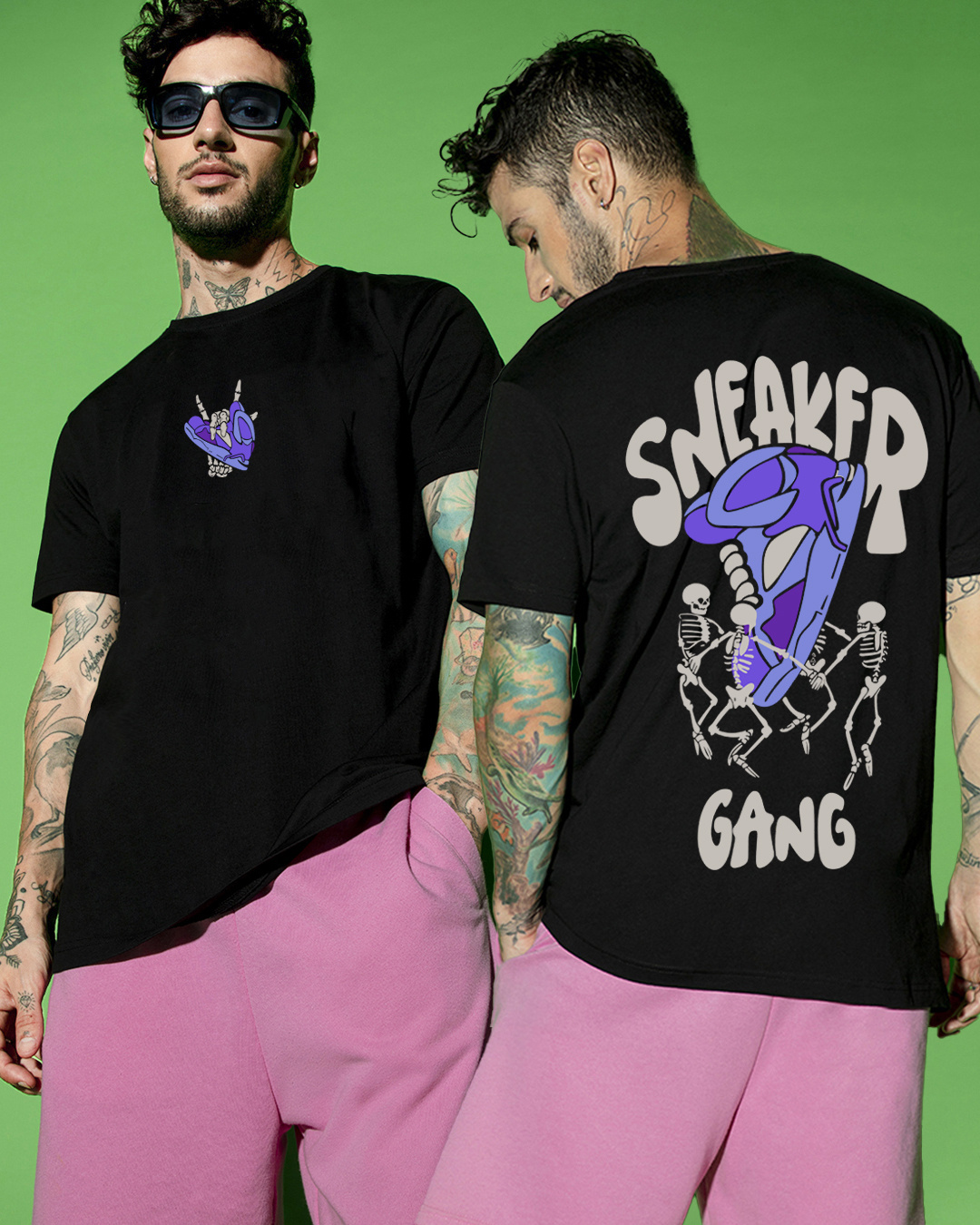 Buy Men's Black Sneaker Gang Graphic Printed T-shirt for Men Online at ...