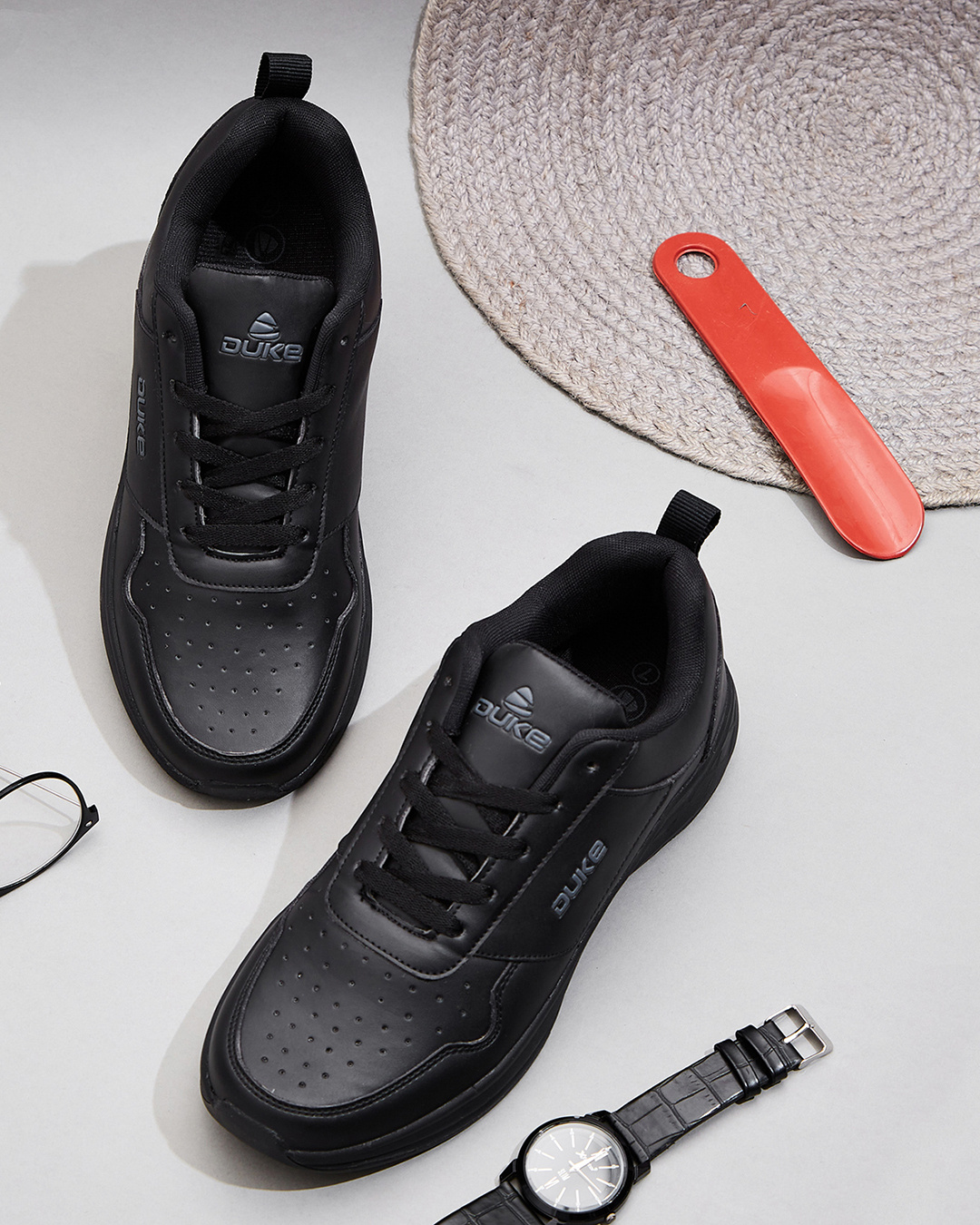 Buy Men's Black Sneakers Online in India at Bewakoof