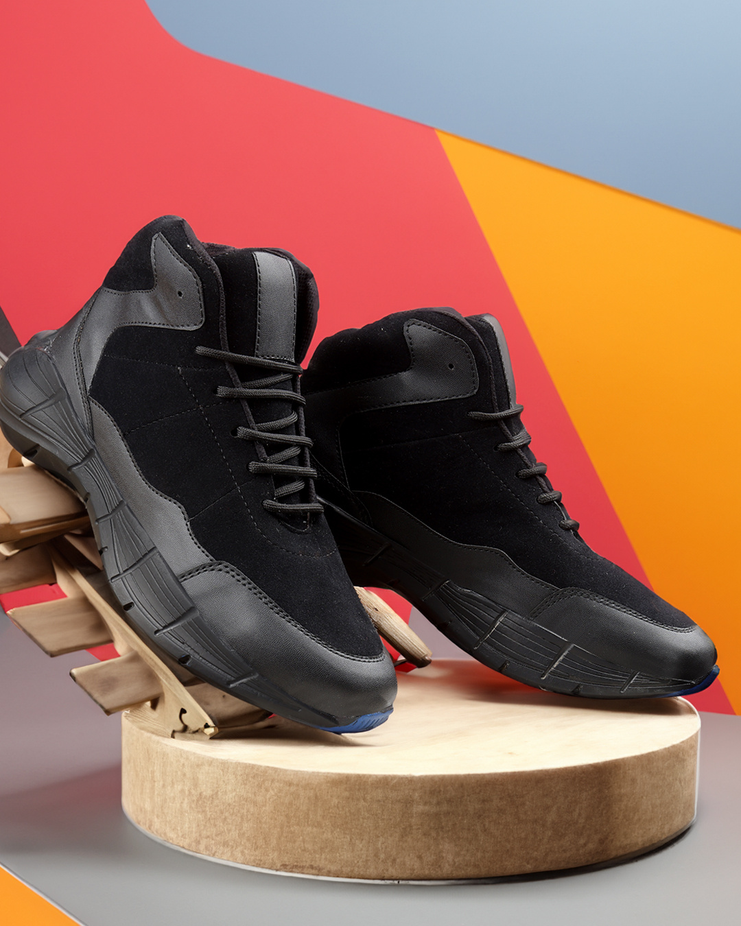 Buy Men's Black Sneakers Online in India at Bewakoof