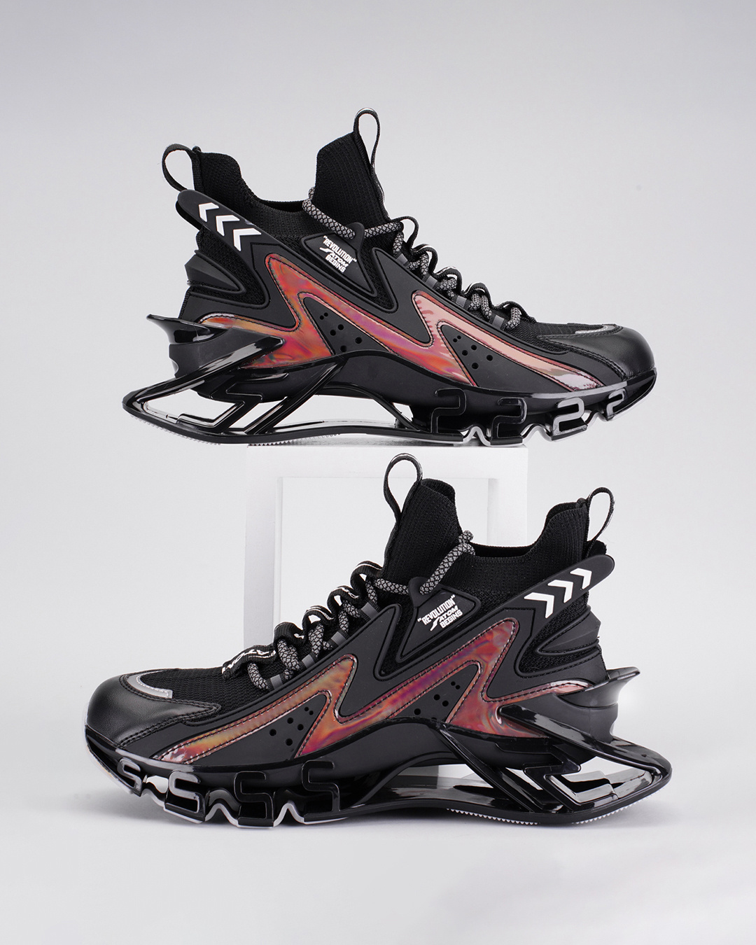 Buy Men's Black Spring Edge Alpha 2 Sneakers Online in India at Bewakoof