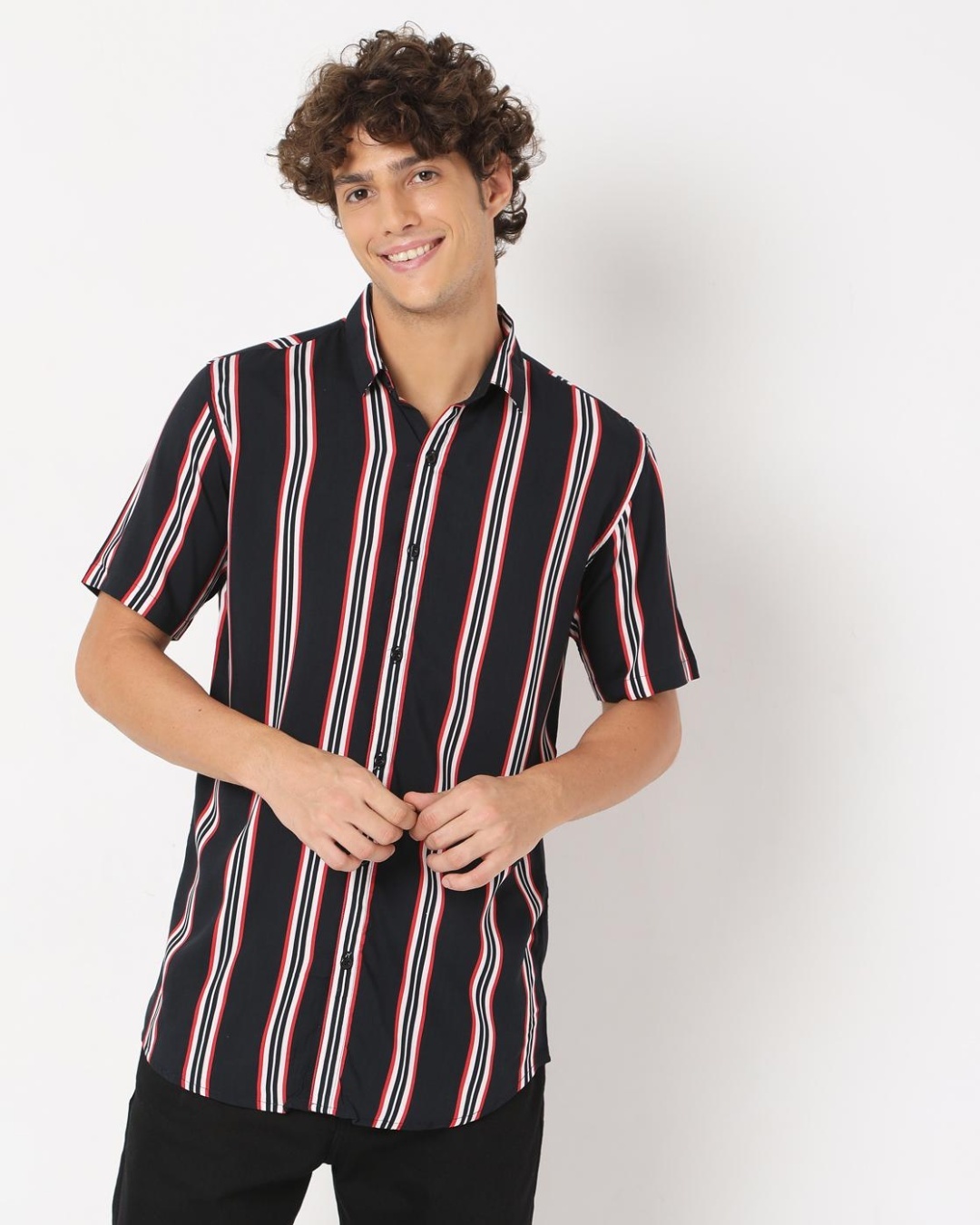 Buy Men's Black Striped Shirt Online at Bewakoof