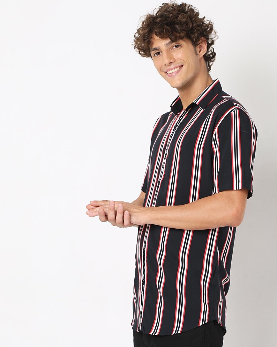 Buy Men's Black Striped Shirt Online at Bewakoof