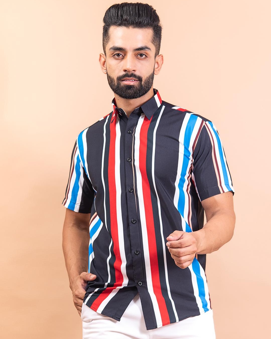 Buy Men's Black Striped Shirt Online at Bewakoof