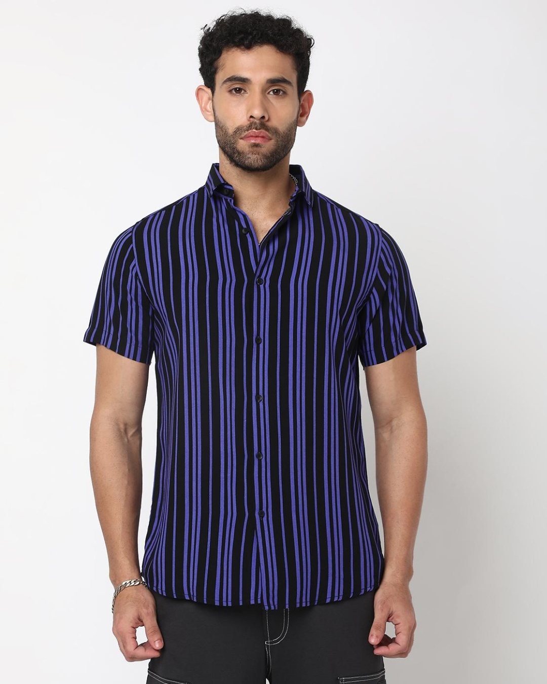 Buy Men's Black Striped Shirt Online at Bewakoof