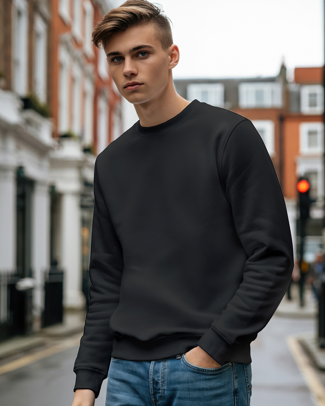 Buy Men's Black Sweatshirt Online at Bewakoof