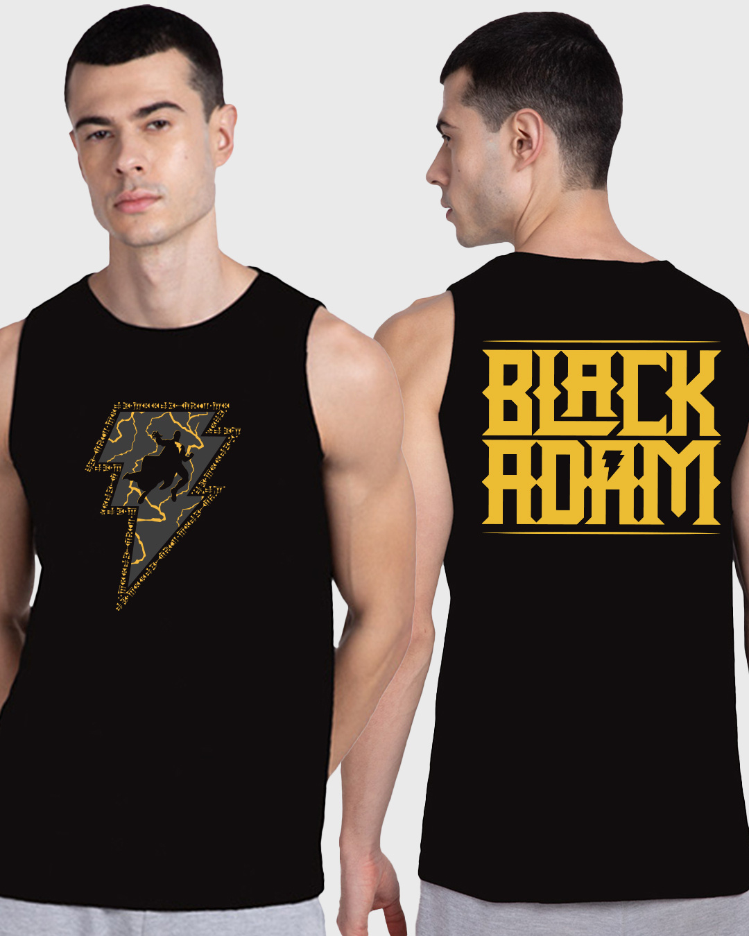 Buy Men's Black The Black Adam Graphic Printed Vest Online at Bewakoof