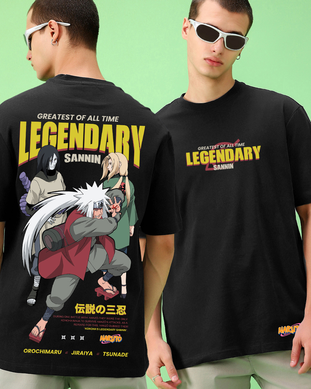 Buy Men's Black The Legendary Graphic Printed Oversized T-shirt Online ...