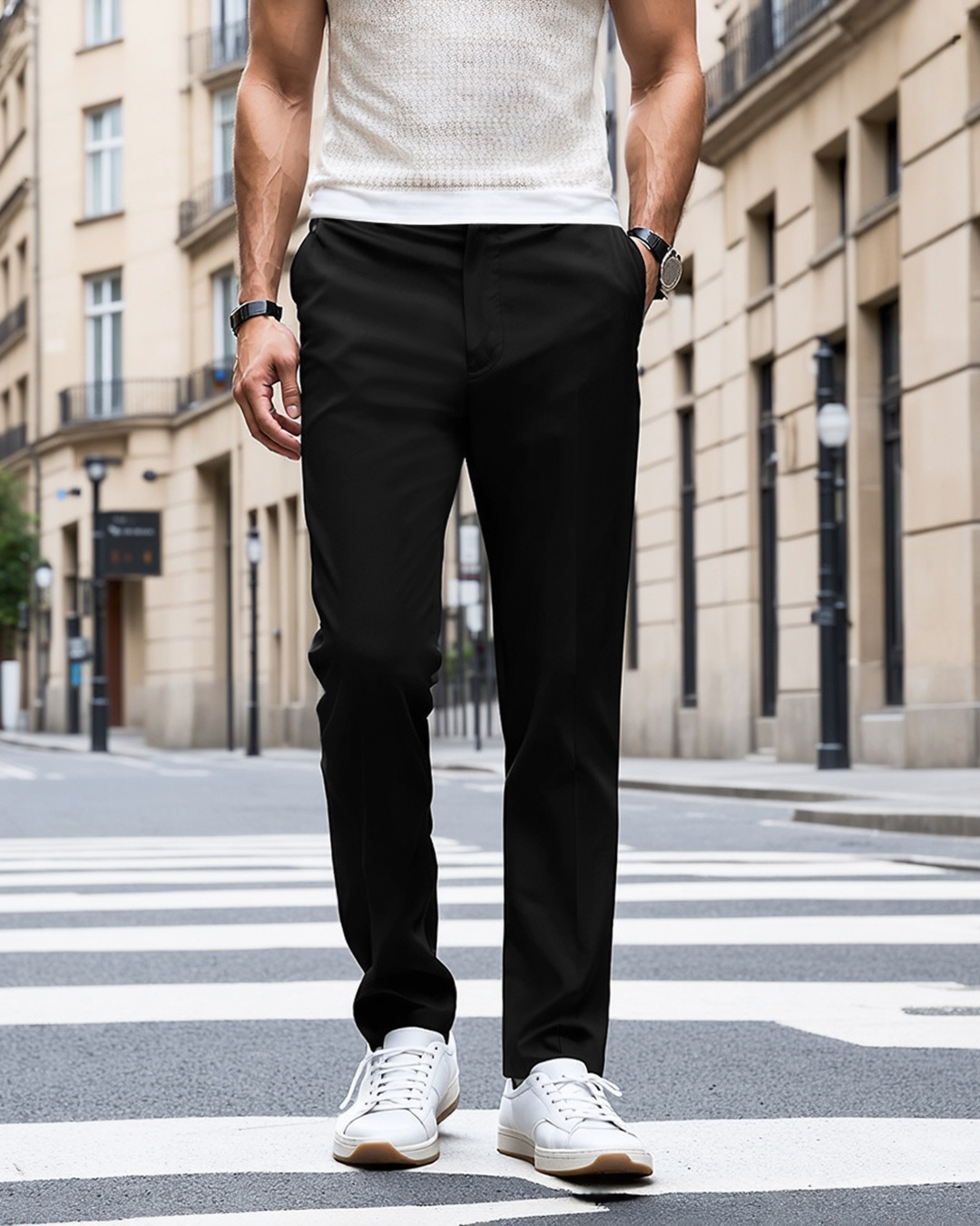 Buy Men's Black Trousers Online at Bewakoof