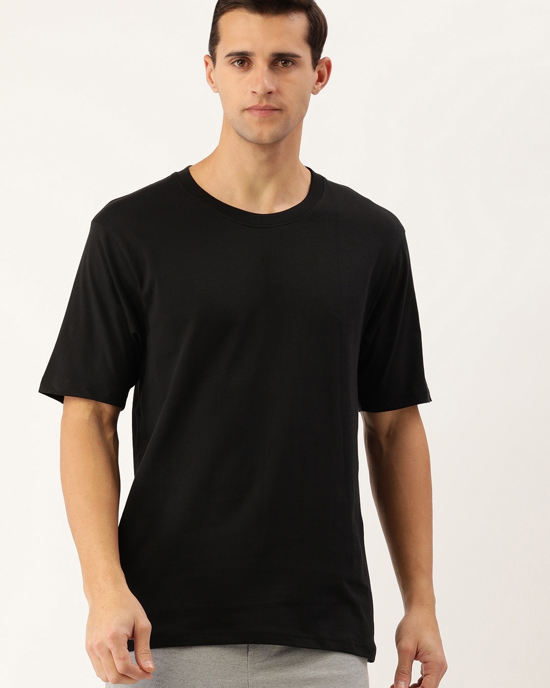 Buy Men's Black Typography Oversized T-shirt Online at Bewakoof