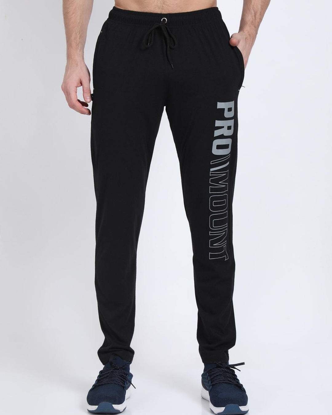 Buy Men's Black Typography Track Pants for Men Black Online at Bewakoof