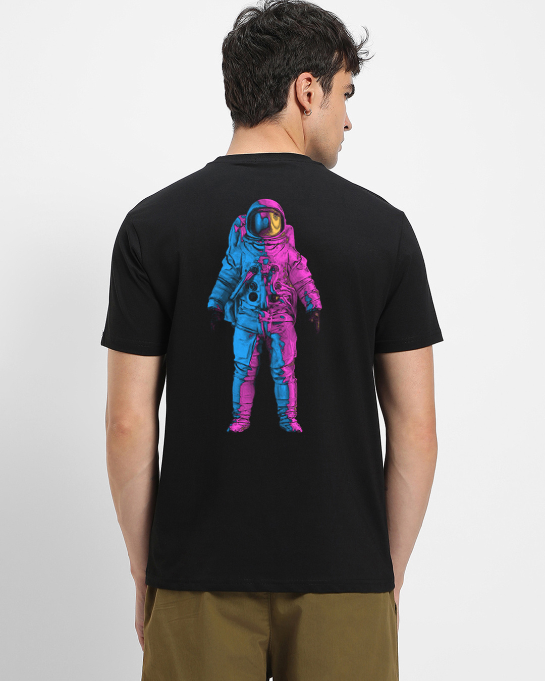 Buy Men's Black Universal Astro Graphic Printed T-shirt Online at Bewakoof