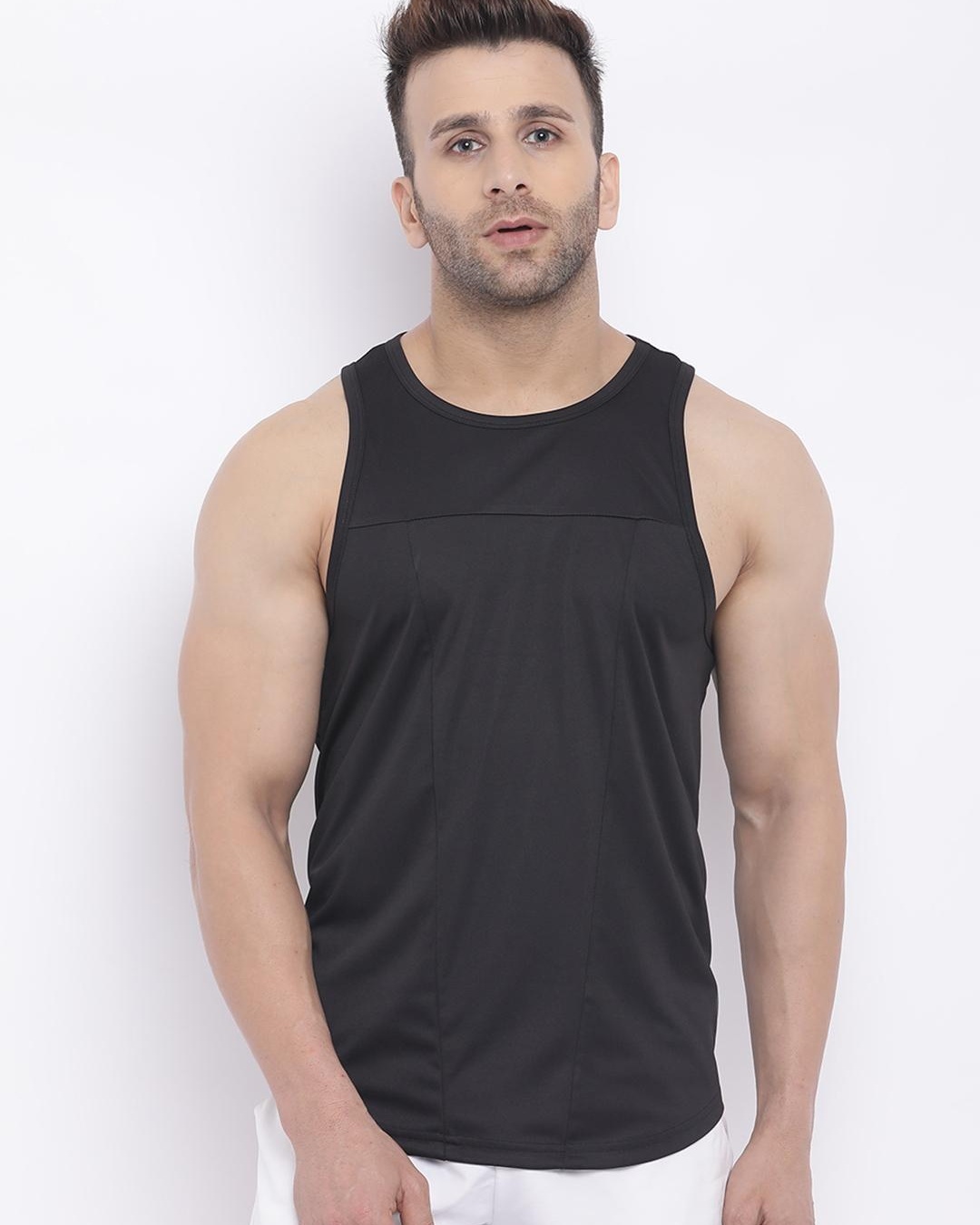 Buy Men's Black Vest Online at Bewakoof