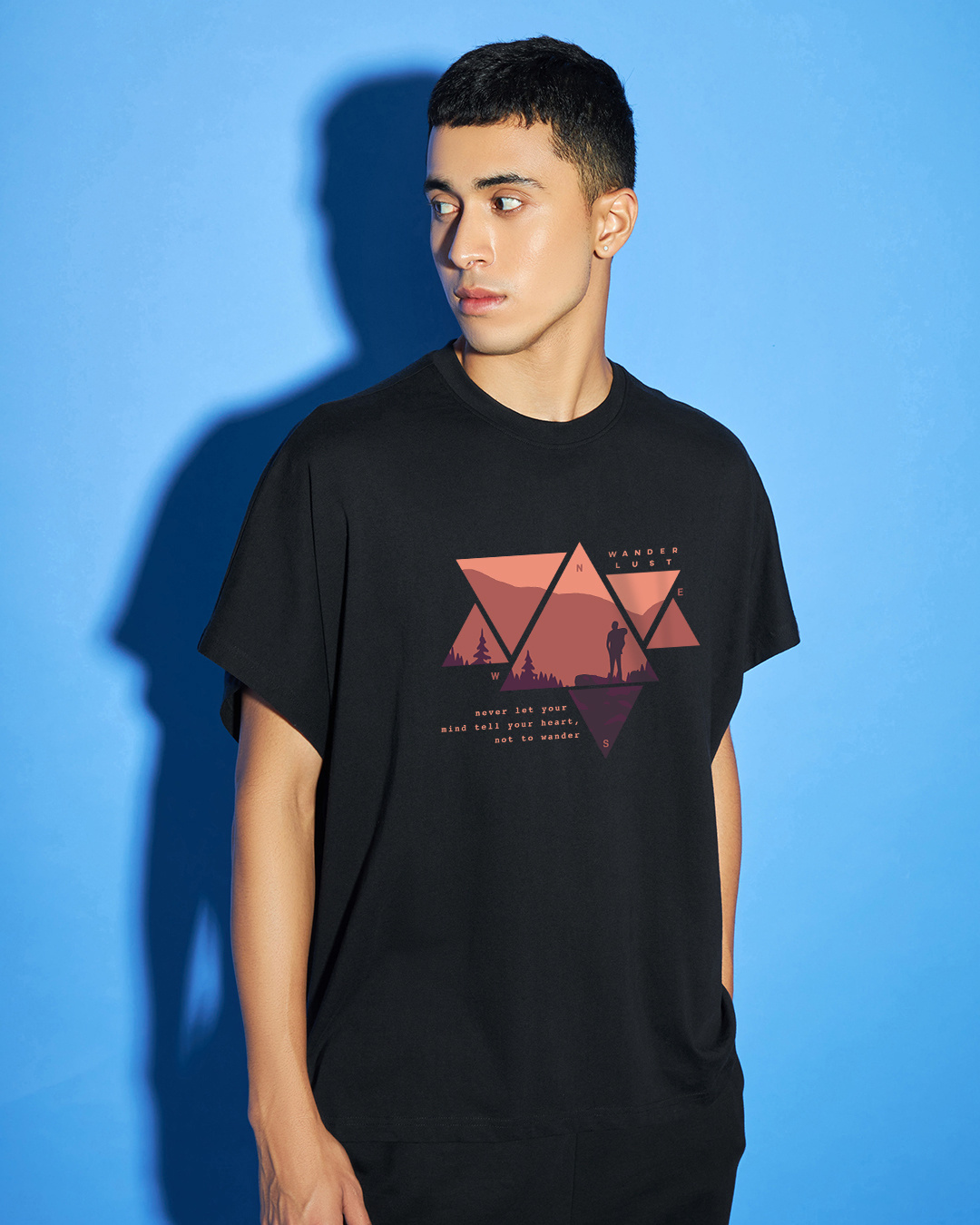 Buy Men's Black Wander Geometry Graphic Printed Square Fit Vest Online ...