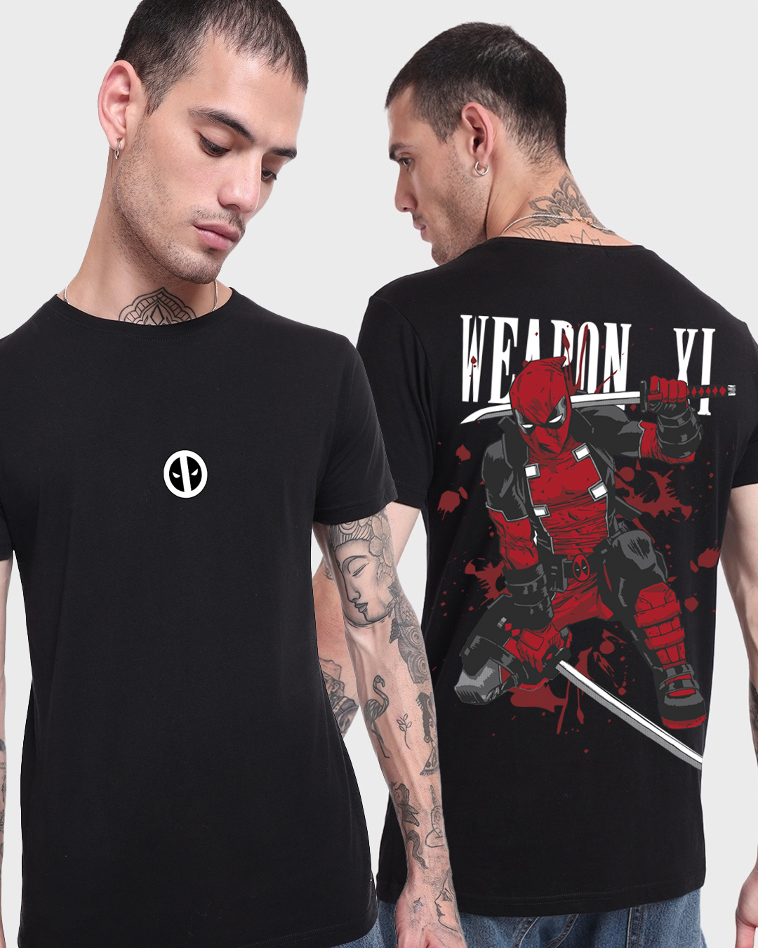 Buy Men's Black Weapon XI Graphic Printed T-shirt Online at Bewakoof