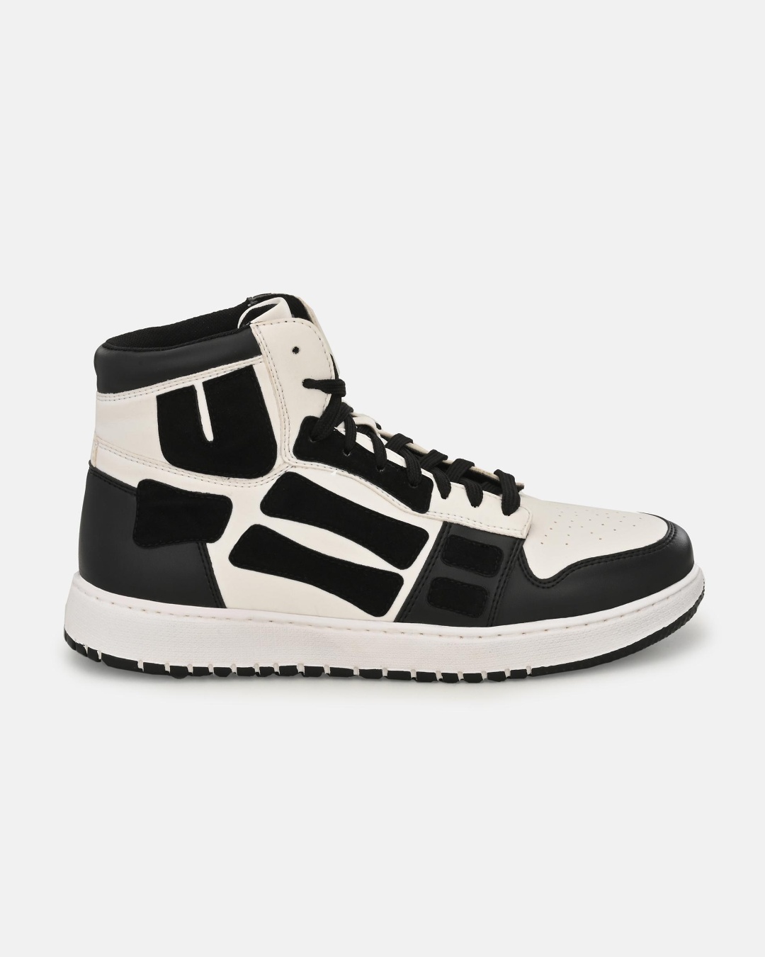 Buy Men's Black & White Color Block Sneakers Online in India at Bewakoof