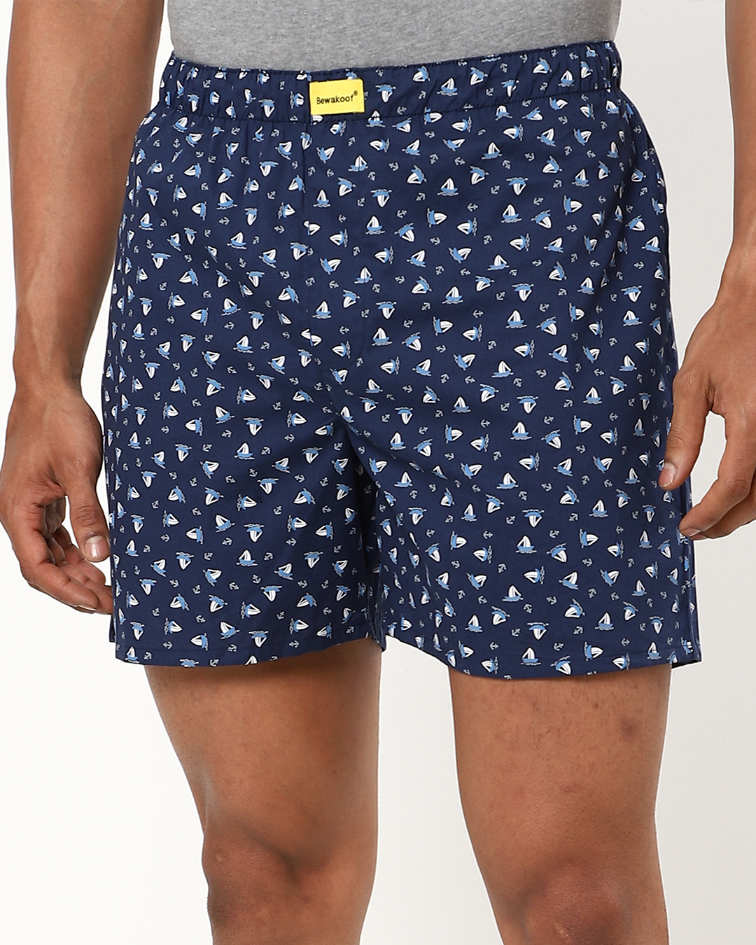 Buy Men's Blue All Over Printed Boxers Online in India at Bewakoof