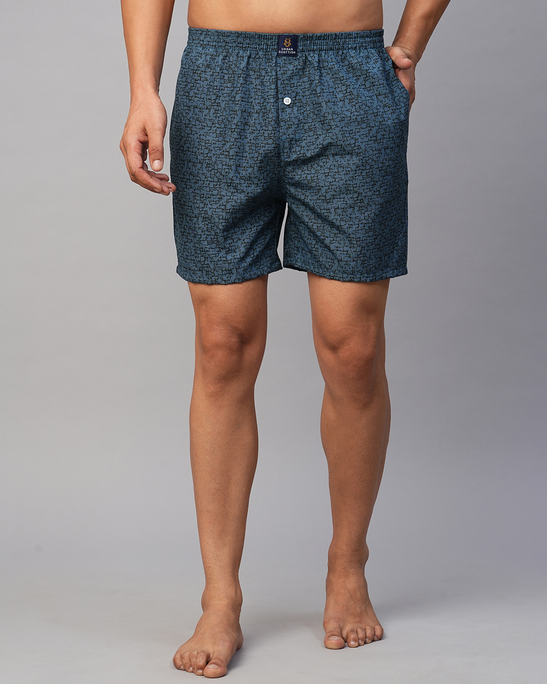 Buy Men's Blue All Over Printed Boxers Online in India at Bewakoof