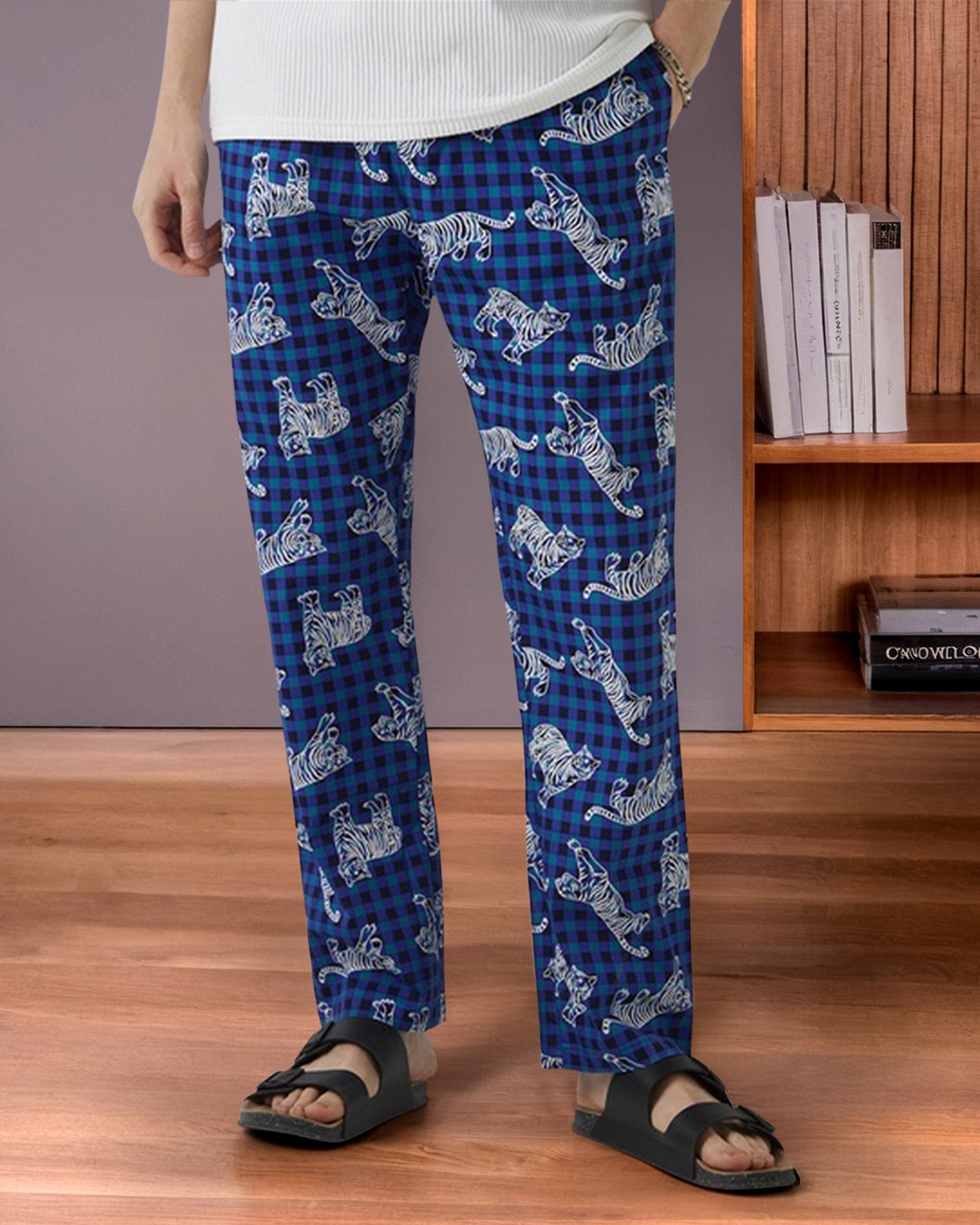 Buy Men's Blue All Over Printed Pyjamas Online in India at Bewakoof