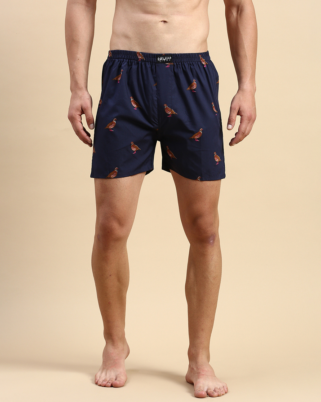 Buy Men's Blue All Over Printed Slim Fit Boxers Online in India at Bewakoof