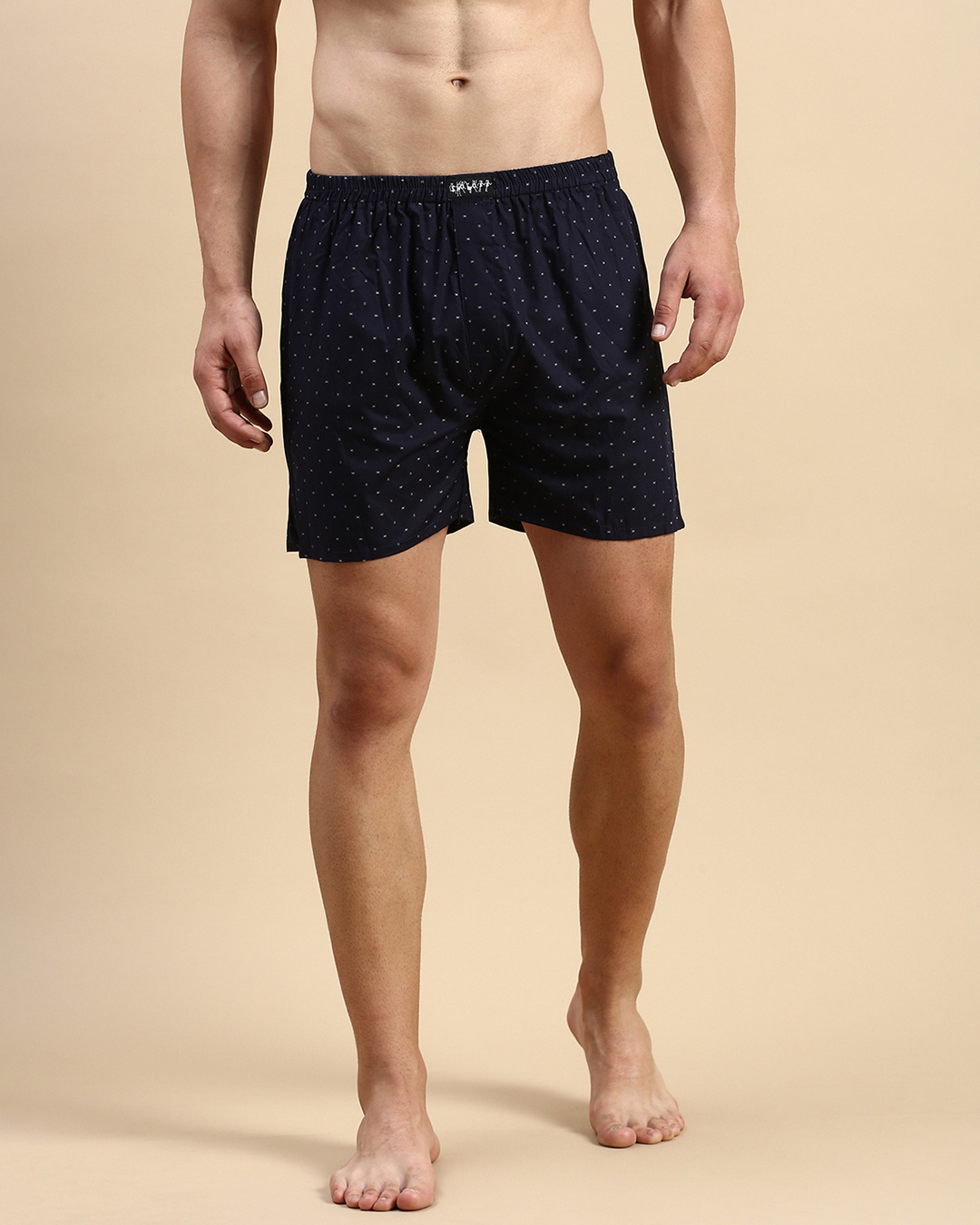 Buy Men's Blue All Over Printed Slim Fit Boxers Online in India at Bewakoof
