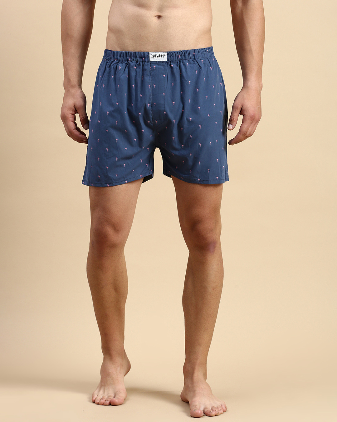 Buy Men's Blue All Over Printed Slim Fit Boxers Online in India at Bewakoof