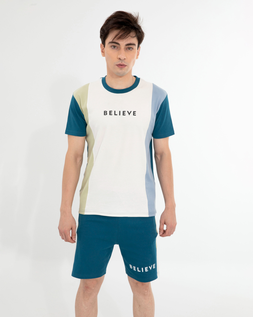 Buy Men's Blue Believe Cotton Co-ordinates Online in India at Bewakoof