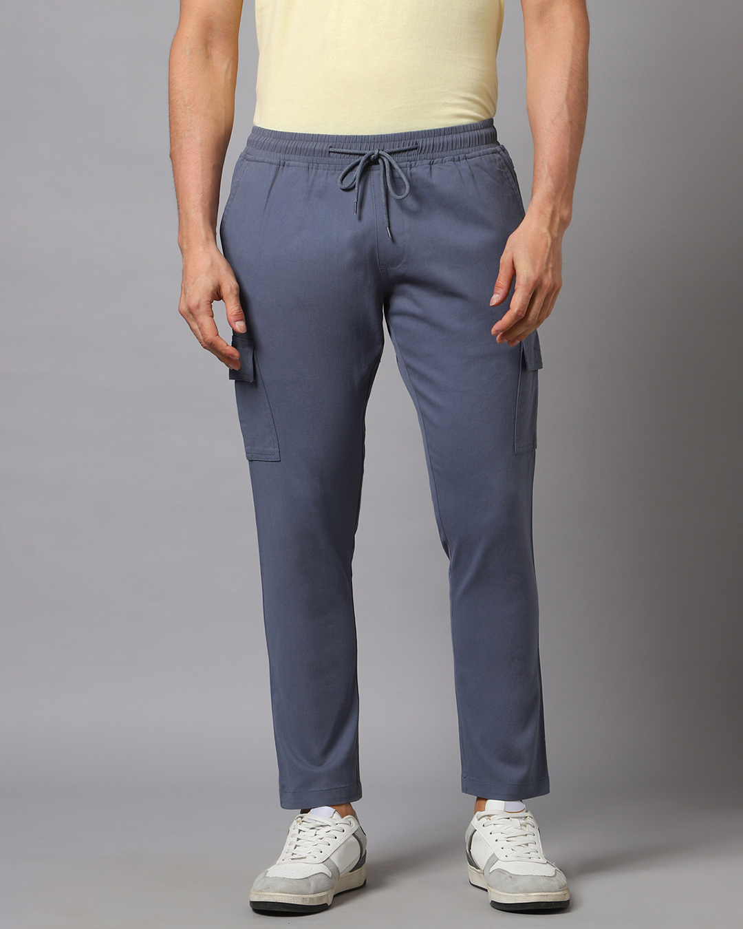 Buy Men's Blue Cargo Trousers Online at Bewakoof