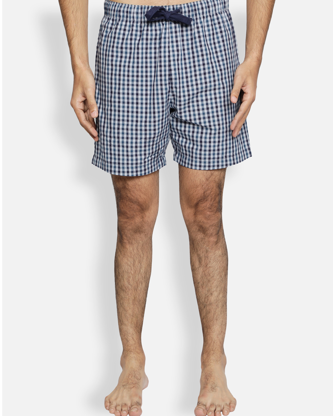 Buy Men's Blue Checked Shorts Online at Bewakoof