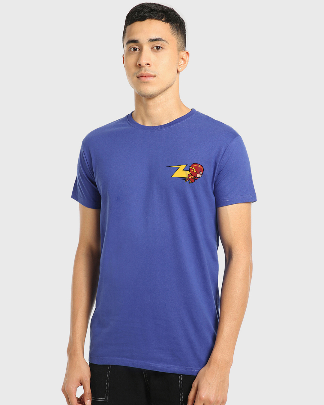 Buy Men's Blue Chibi Flash Graphic Printed T-shirt Online at Bewakoof