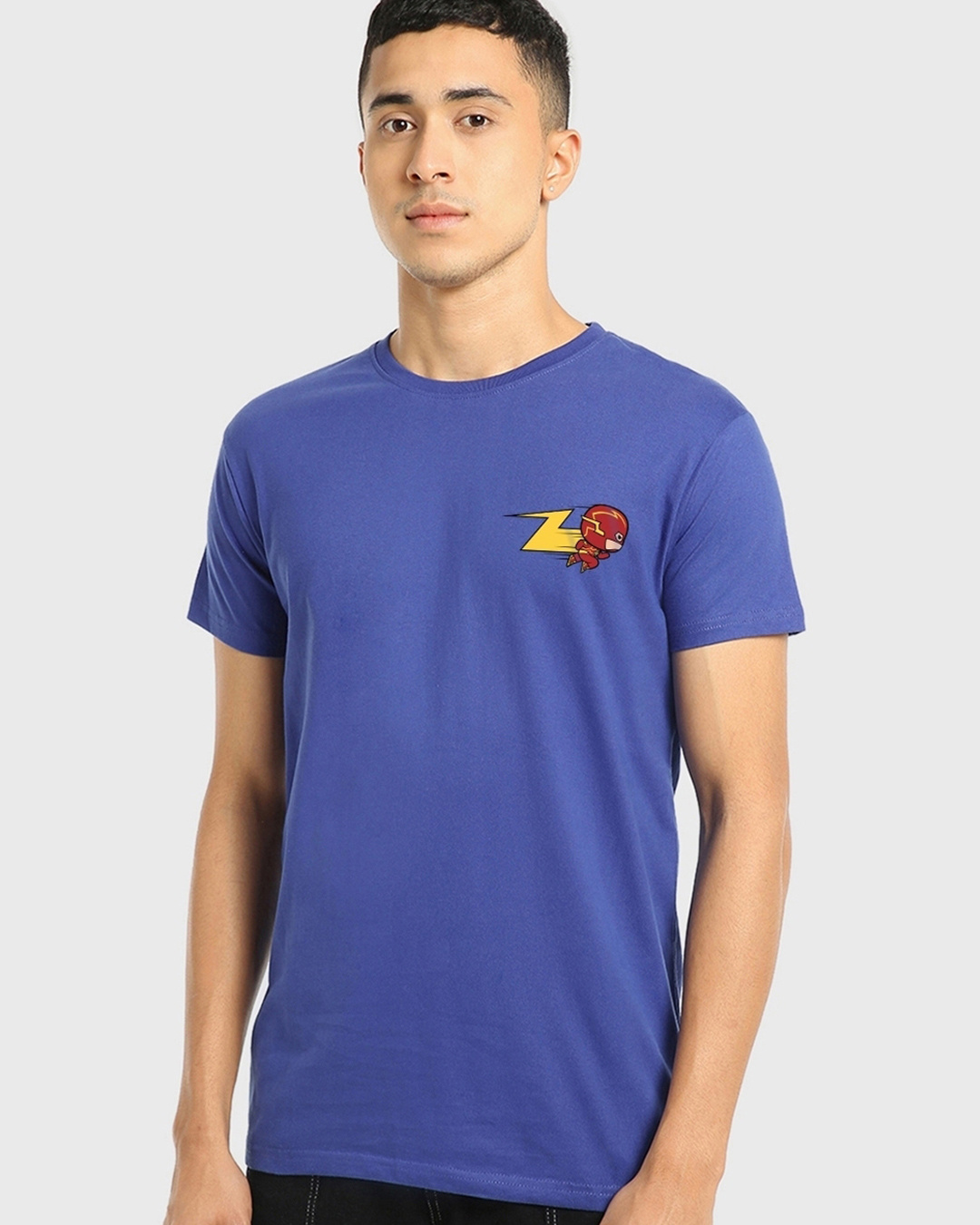 Buy Men's Blue Chibi Flash Graphic Printed T-shirt Online at Bewakoof